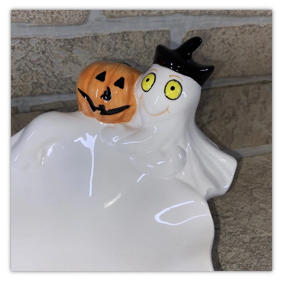 Holiday | Rare Vintage Enesco Halloween Ghost Ceramic Sculpted Candy ...